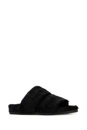 Dolce & Gabbana Nero Slippers Flat Shoes