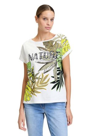 Betty Barclay Kurzarmshirt Damen mit &Auml;rmelaufschlag (1-tlg) Glitzersteine