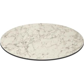 Oviala Plateau de table ronde 60 cm 4 places marbre