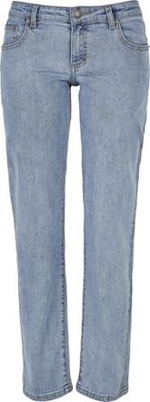 Urban Classics Pantalon en Denim pour Femme Taille Basse, Bleu Clair teint&eacute; d&eacute;lav&eacute;, 30