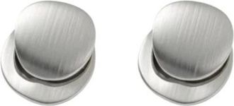 Dansk Copenhagen Tove Waterproof Silver Stainless Steel 2in1 Earrings - Brushed/Polished Finish - - Accessories - Damen - Grau - ONE SIZE