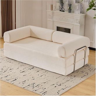 Generic Klappschlafsofa Super King Size, 2-Sitzer-Schlafsofa, mit Breiten Armlehnen und R&uuml;ckenlehne, modulares Sofa, hochdichter Schaumstoff, rutschfeste Basi