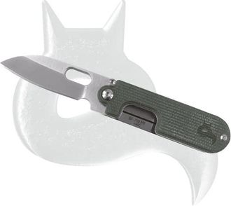 Fox Black Knives Bean Gen2 BF-719MI 440C Steel and Green Micarta Pocket Knife