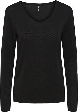 Pieces Pcbillo Ls V-Neck Lurex Stripes Noos