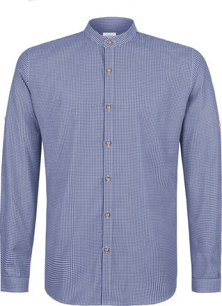 Stockerpoint Herren Trachtenhemd Marius Hemd, Dunkelblau, L EU