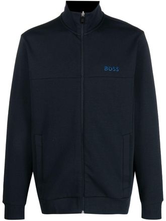 BOSS Jacke mit Logo-Stickerei - Blau