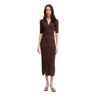 Joseph Ribkoff Viskose-Strickkleid Gerade - - Dresses - Damen - Braun - 2XL