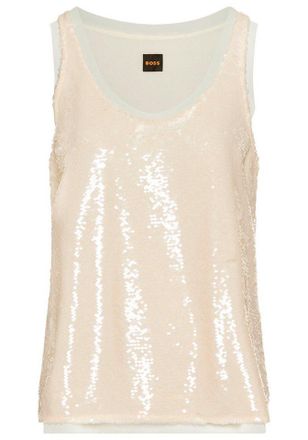 HUGO BOSS Blusentop Illettes Premium Damenmode mit Pailetten