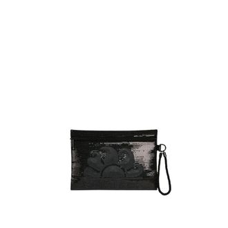 Sundek Clutch mit Pailletten und seitlichem Kordelgriff - - Bags - Damen - Schwarzk - ONE SIZE