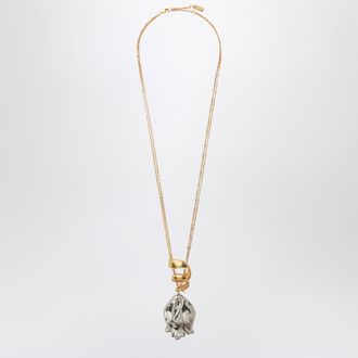 Chlo&eacute; Gold-/silberfarbene Halskette mit Blumenanh&auml;nger