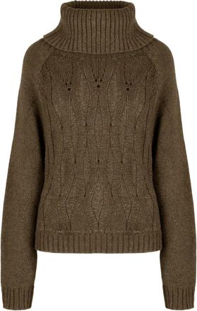 Bomboogie Femme, Pulls, Brun, Taille: 36 FR Short High Neck Soft Touch Sweater