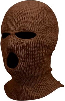 Generic Cagoule Hiver Mode Balaclava Tricoté Intégral 3 Trous Homme Chapeau Tricoté Femme Hiver Vélo Ski Cagoule Unisexe Sports