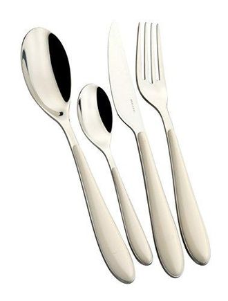 Bugatti Bugatti GGAU-023F50 Gioia Tafelservice, SAN/Stahl, 22 x 8 x 30 cm, elfenbeinfarben, 24-teilig