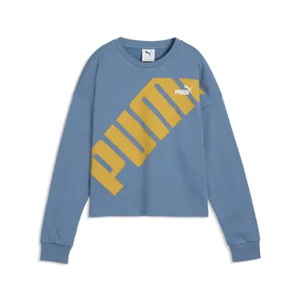 Puma Sweat &agrave; col rond PUMA POWER Femme, V&ecirc;tements, Bleu, XL