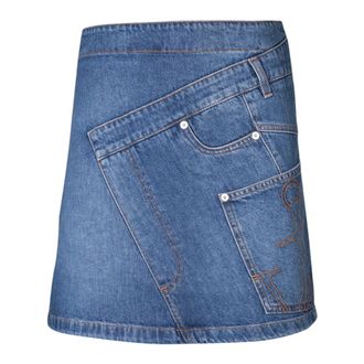 J.W.Anderson Femme, Jupes, Bleu, Taille: 34 FR Twisted Mini Skirt