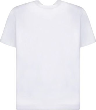 Herno Homme, Tops, Blanc, Taille: L T-shirt en coton &agrave; manches courtes, col rond