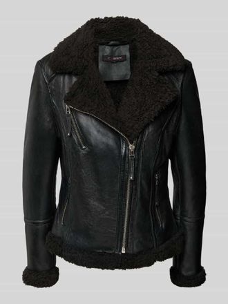 Cabrini Bikerjacke aus Lammleder mit Rei&szlig;verschlusstaschen