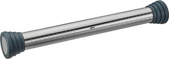 GEFU Teigroller REGO aus Edelstahl mit f&uuml;nf Silikonringpaaren zur Einstellung pr&auml;ziser Teigh&ouml;hen und integrierter BreitenSkala bis 38 cm