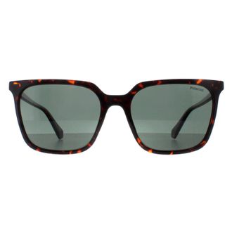 Polaroid Square Damen Havanna Gr&uuml;n Polarisiert PLD 4163/S