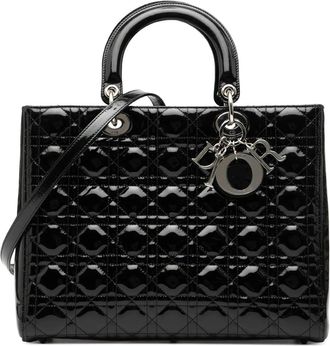 Dior Hobo Bags - Large Patent Cannage Lady Dior - Gr. unisize - in Schwarz - f&uuml;r Damen