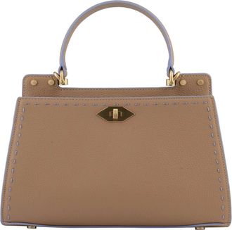Pourchet Femme, Sacs, Beige, Taille: ONE Size Trianon Bicolore GM