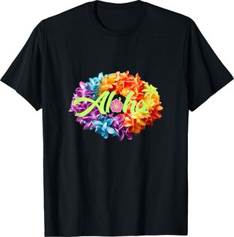 Aloha Hula Hula for Lektion Aloha Tropical Hawaii Hibiscus Cute Popular Plumeria Hawaiian Black T-Shirt