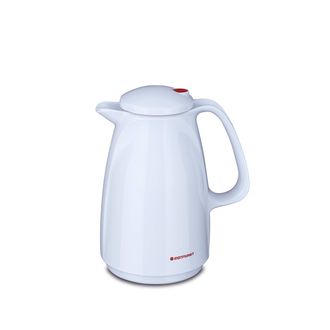 Rotpunkt Isolierkanne 225 Bella 0,5 l | Zweifunktions-Drehverschluss | BPA-frei - gesundes Trinken | Made in Germany | Warm + Kalthaltung | Glaseinsatz | Polar