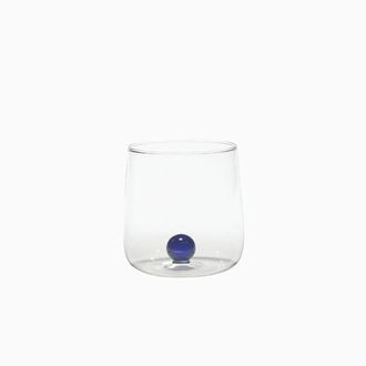Zafferano Bilia Bicchieri Blu 44 cl Set 6 Pz in Vetro Borosilicato Fatto a Mano