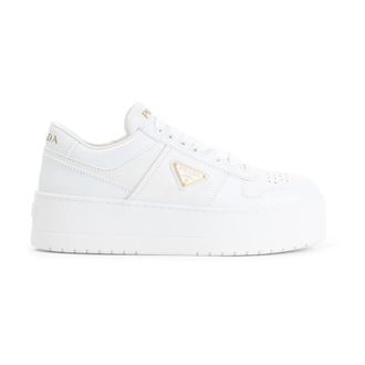 Prada Downtown Bold Leder-Sneakers - - Shoes - Damen - Wei&szlig; - 41 EU