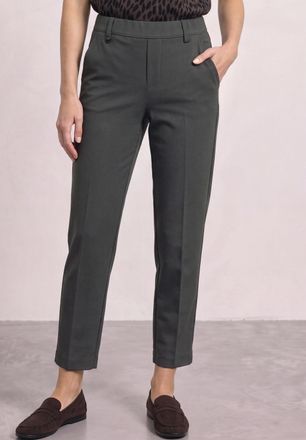 Street One Chinohose STREET ONE, Damen, Gr. 32, L&auml;nge 28, gr&uuml;n (mossbound gr&uuml;n), Stoff, 58% Viskose, 37% Polyamid, 5% Elasthan, unifarben, comfort fit kn&ouml;chellan