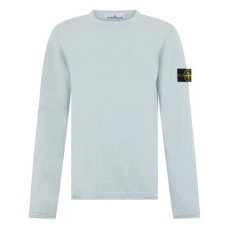Stone Island Homme, Pulls, Bleu, Taille: XL Pull en maille c&ocirc;tel&eacute;e coton et nylon