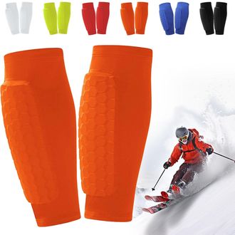 Generic Skiguard Pro, Skiguard Socks, Schienbeinschoner Skifahren, Ski Schienbeinschoner, Skisocken mit Schienbeinschutz, Atmungsaktiv Anti-Rutsch-Silikonstre