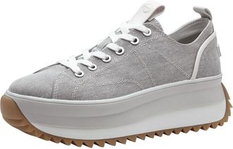 Tamaris Schn&uuml;rer Damen Vegan sportlich grau,EU 42