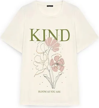 Fiorella Rubino Femme, Tops, Blanc, Taille: 38 FR T-shirt en coton avec imprim&eacute; floral