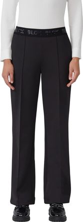 s.Oliver Wide-Leg-Hose aus Scuba mit Logo-Gummibund