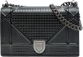 Dior Pre-owned Microcannage Diorama Crossbody Bag - - Pre-owned - Damen - Schwarzk - ONE SIZE