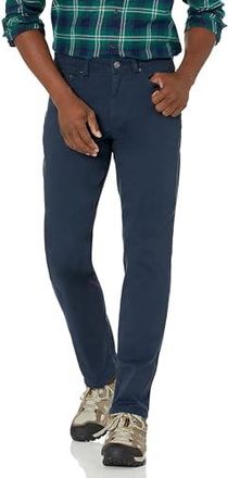 Amazon Essentials Pantalon en Sergé Stretch 5 Poches Coupe Athlétique (Grandes Tailles Disponibles) Homme, Bleu Marine, 38W / 34L