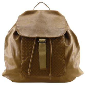 Bottega Veneta Pre-owned Intrecciato Calf Backpack - - Pre-owned - Herren - Beige - ONE SIZE