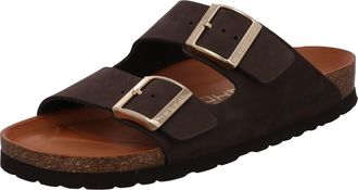 Rohde Alba Pantolette Damen Hausschuhe Sandale Leder 565014 Mocca, Schuhgröße:38 EU