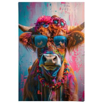 Reinders Poster, Festival Cow, Teenager Zimmer, Bilderdruckpapier, 91,5 x 61