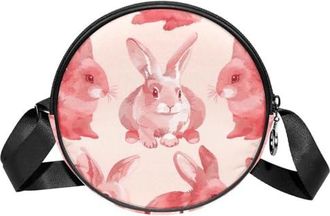 Generic Petit sac &agrave; bandouli&egrave;re circulaire pour femme, petit sac &agrave; bandouli&egrave;re avec fermeture &eacute;clair, bretelles r&eacute;glables, sac &agrave; main rond d&eacute;contract&eacute; pour fe