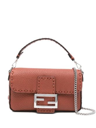 Fendi mini sac port&eacute; &eacute;paule Baguette - Marron