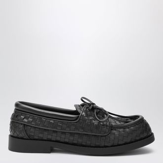 Bottega Veneta Bootsschuhe Pier aus Intrecciato-Kalbsleder in Espresso
