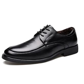 Generic Chaussures habill&eacute;es for Hommes, Derbies &agrave; Lacets, Bout Rond, en Cuir PU, Semelle en Caoutchouc, Tige Basse, Talon Bloc antid&eacute;rapant, Chaussures de Ba