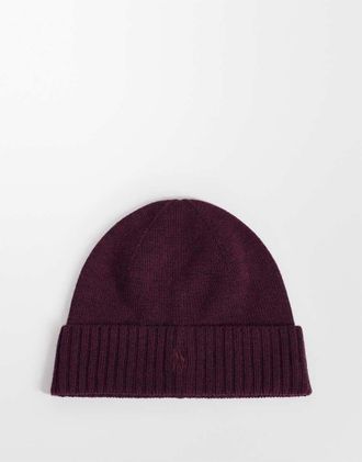 Polo Ralph Lauren bonnet logo icon ton sur ton bordeaux-Rouge