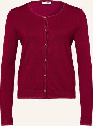 Liu Jo Liu Jo Strickjacke Mit Schmucksteinen Und Glitzergarn rot