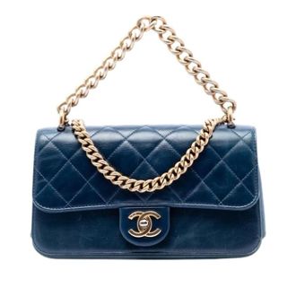Chanel Pre-owned Vintage Quilted Satchel - - Pre-owned - Damen - Blau - ONE SIZE