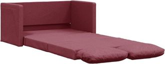 vidaXL Bodensofa mit Schlaffunktion Weinrot 112x174x55 cm Stoff Vidaxl