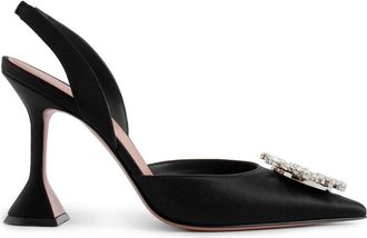 Amina Muaddi Begum sling satin pumps