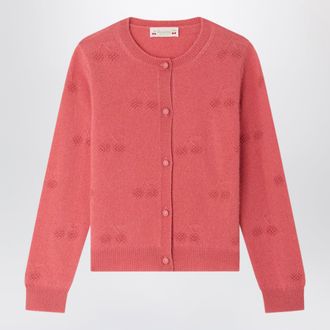 BONPOINT Manon Kaschmir-Cardigan in Himbeer-Optik